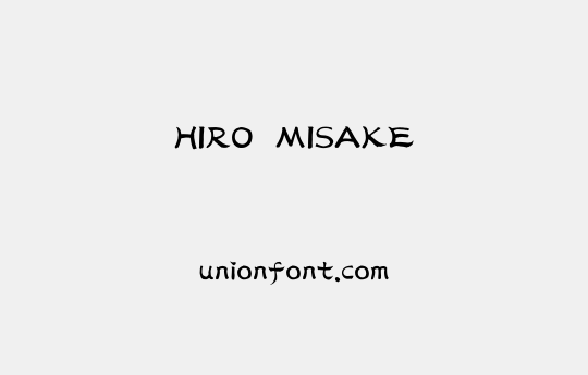 HIRO MISAKE | 优字网